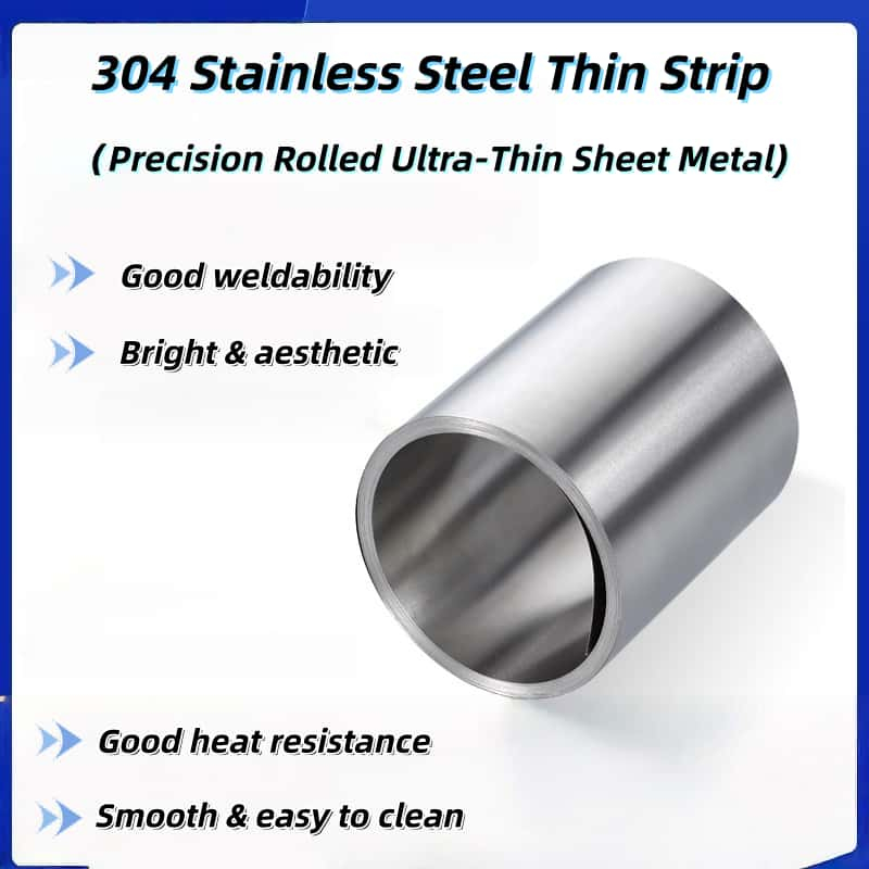 304 Stainless Steel Strip/Shim Sheet, 0.01-0.8mm Thin - for Laser ...