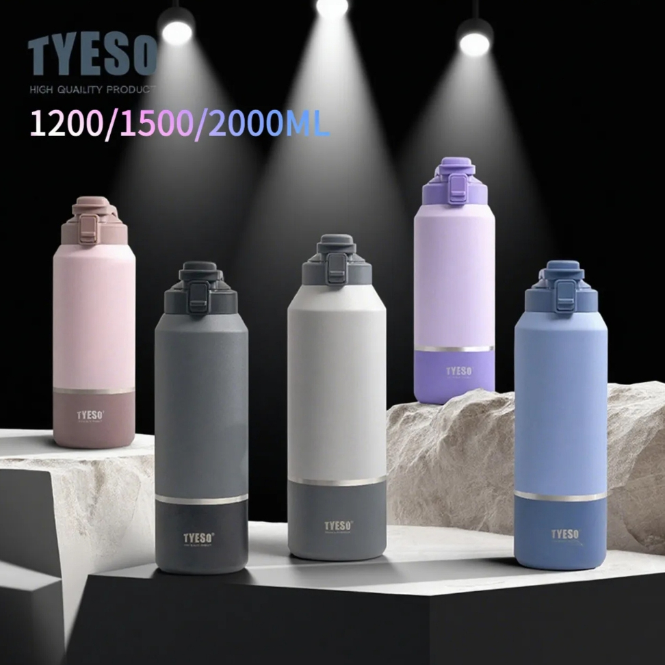 1200/1500/2000ML TYESO Botol air tahan sejuk Tumbler with Handle ...