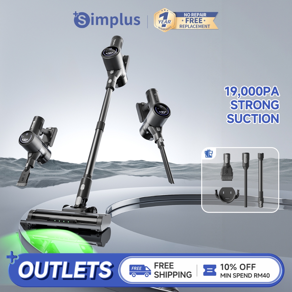 Simplus Vacuum Cleaner | 19,000Pa Suction Power | Green Light Dust ...