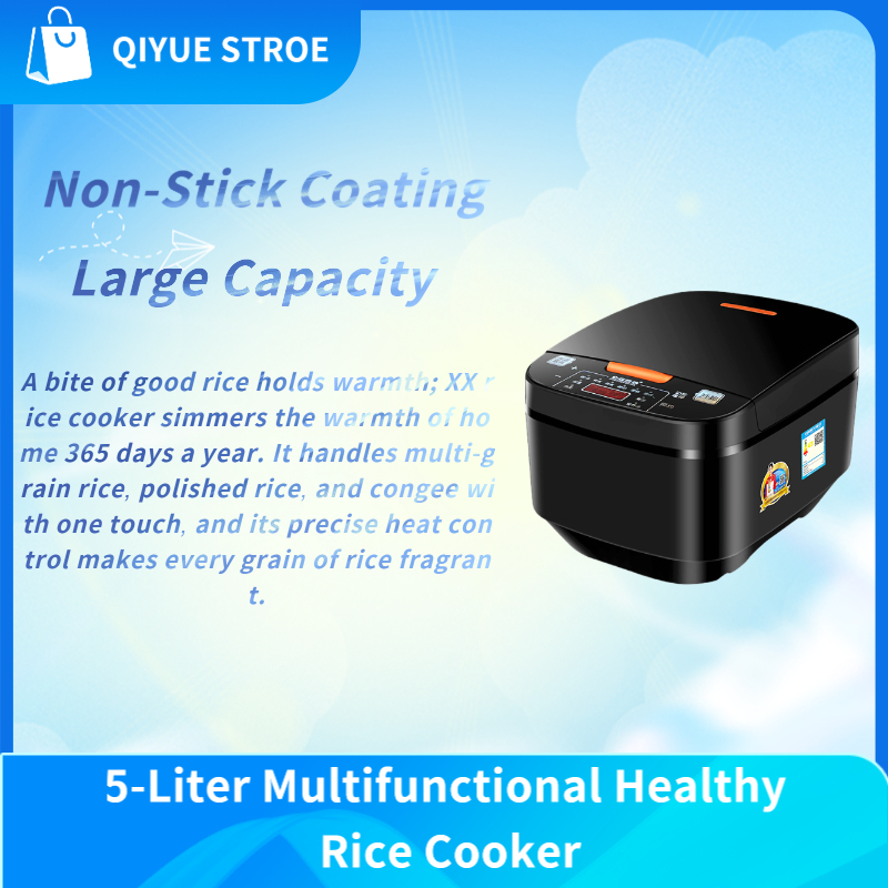 5-Liter Multifunctional Healthy Rice Cooker with Non-Stick Coating ...