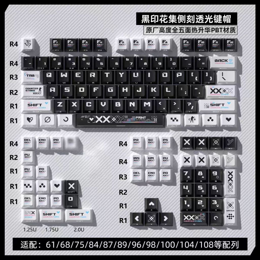 AULA 116/119keys PBT Keycap Sublimation Original factory Durable Oil ...