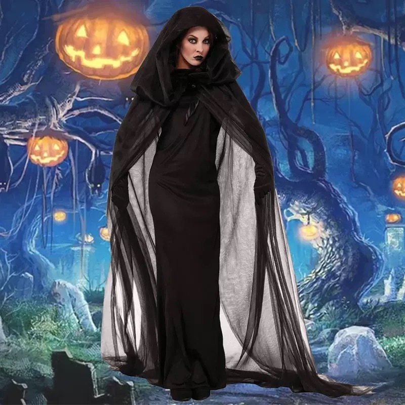 Halloween Ghost Bride Cosplay Costume, Horror Witch Vampire Performance ...
