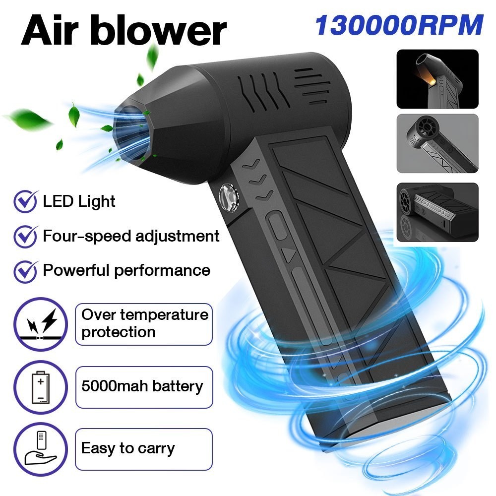 230000RPM Mini Air Blower Cordless Turbo Jet Fan Handheld Blower Angin ...