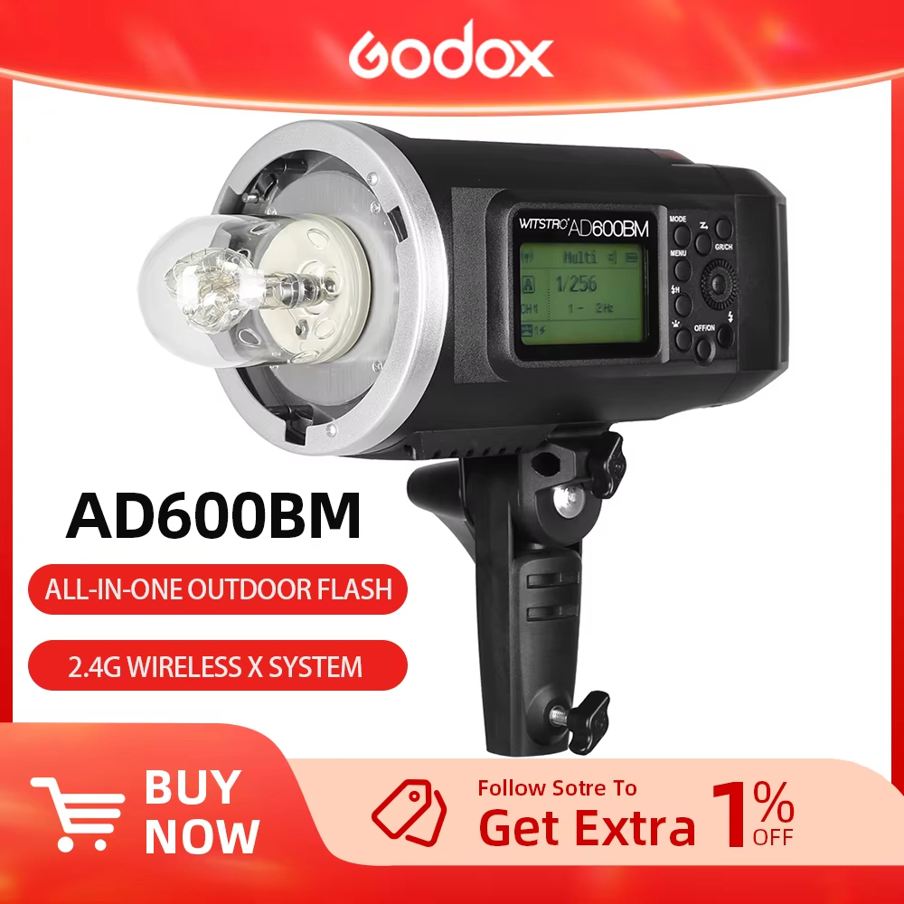 Godox AD600BM Outdoor Flash 600Ws GN87 High Speed Sync Bowens Mount ...