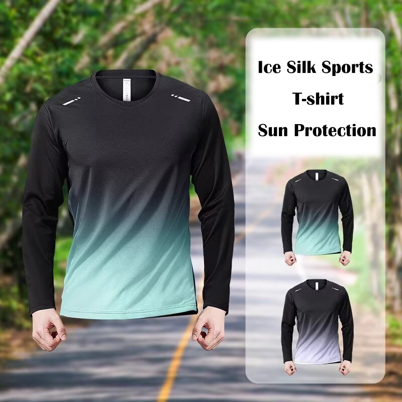 Men's Loose-Fit Sports Long-Sleeve Quick-Dry Shirt - Thin & Breathable ...