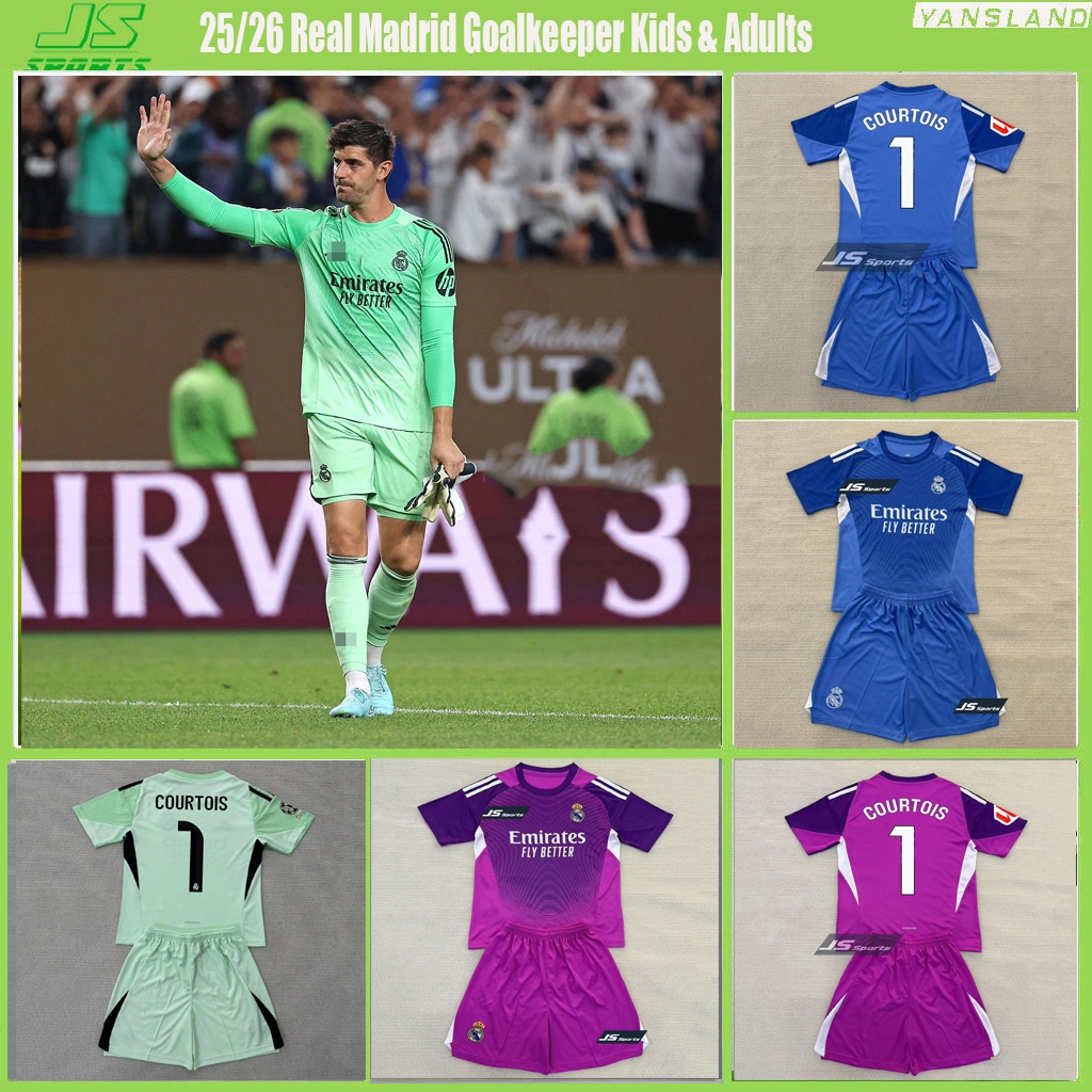 2025/26 RMD Courtois children and adults goalkeeper jersey/RMD Courtois ...