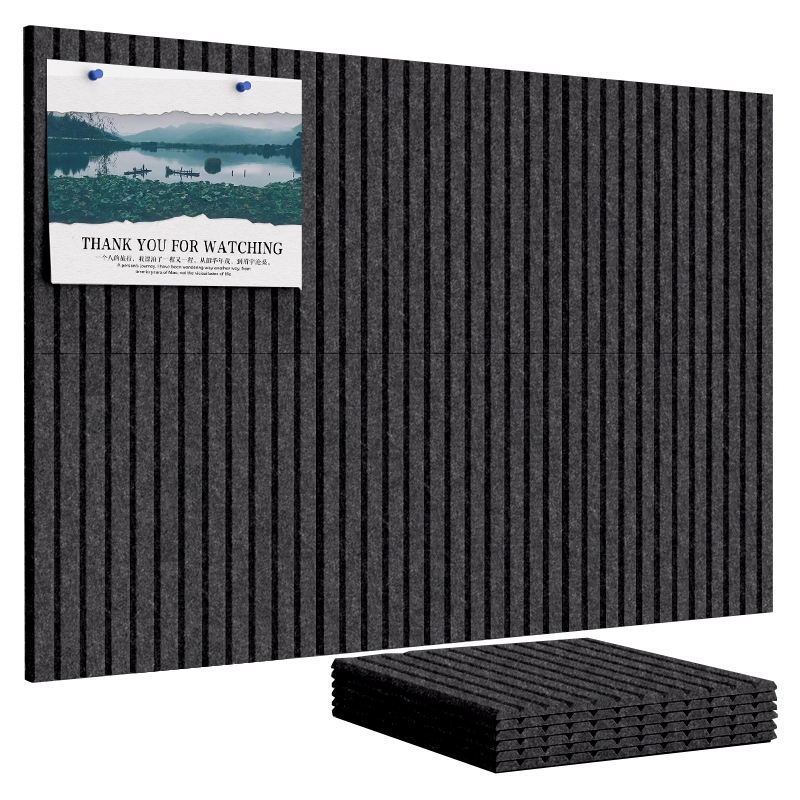 6pcs Soundproof Felt Vertical Stripe Acoustic Panel Shock Noise ...