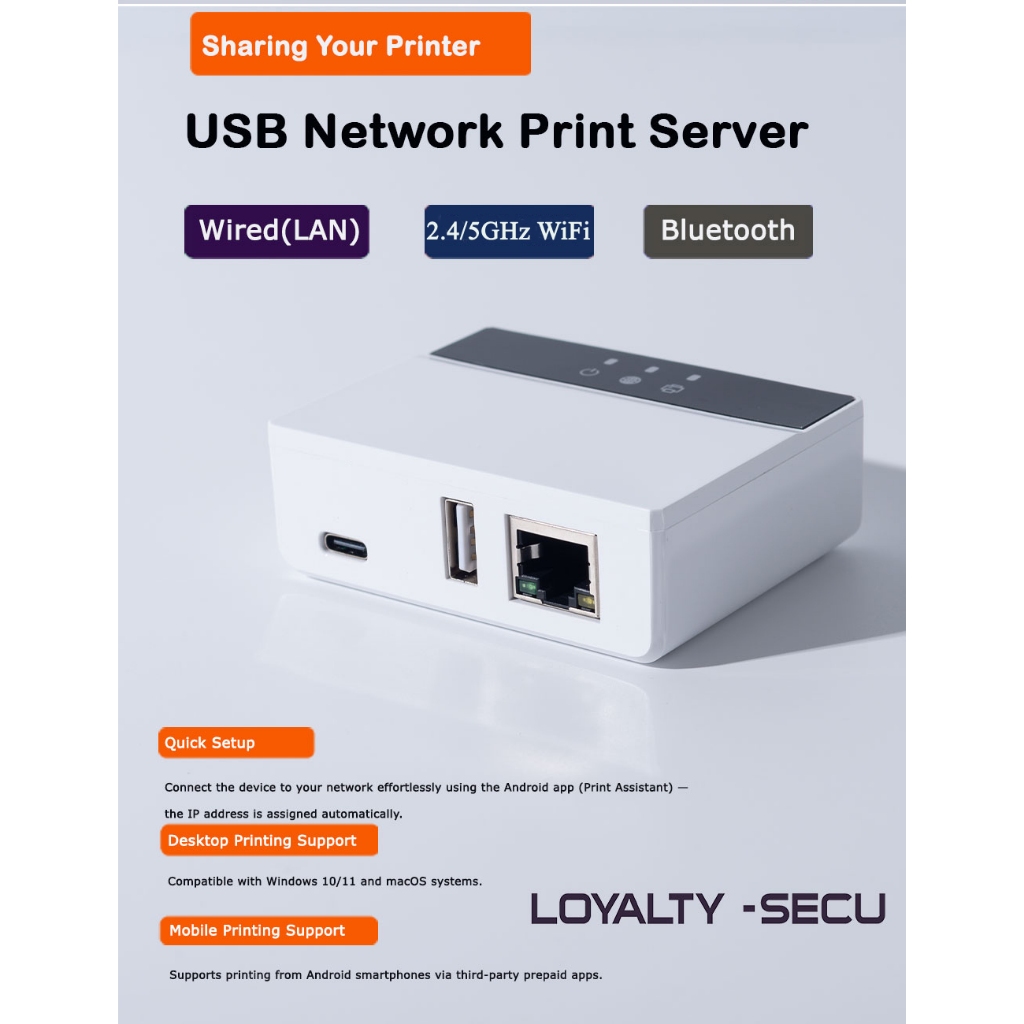 Effortlessly Upgrade Your USB Printer to Wireless with LOYALTY-SECU ...