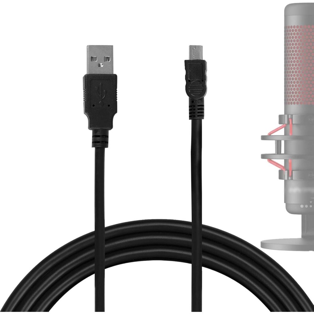 Creass Creators Mini-USB to USB Microphone Cable Compatible with HyperX ...
