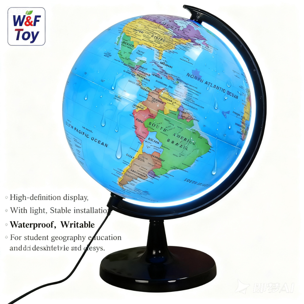 W&F Writable & Erasable LED World Globe Map PVC Waterproof 10-32cm🌍STEM ...