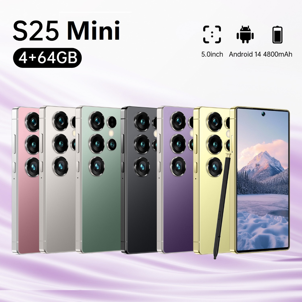 NEW S21-S25 Mini Smartphone 5.0-inch Small Screen 4G/5G Network Memory ...