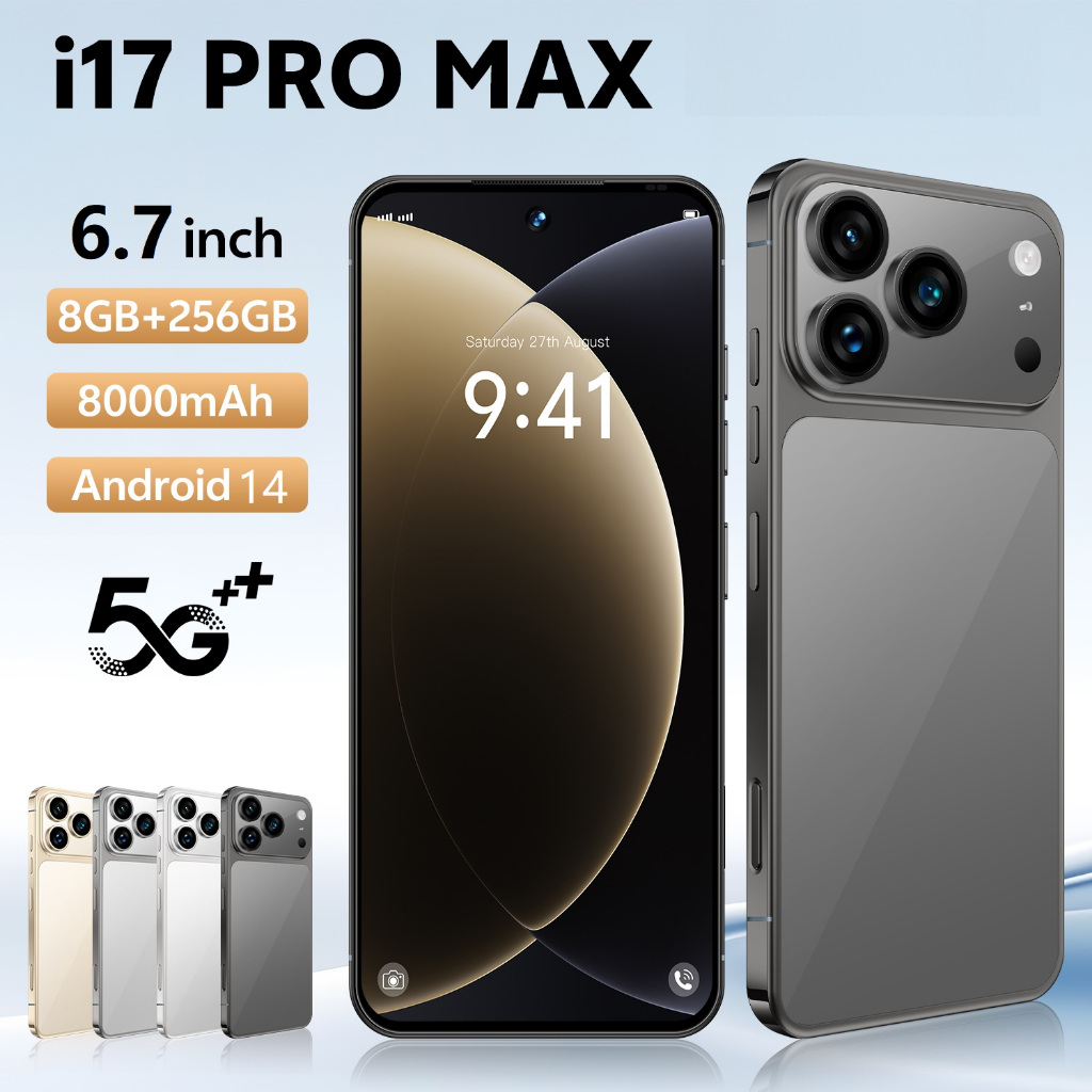 NEW A17 Pro Max 4G/5G Network 6.7inch Full Screen Large Memory 8GB RAM+ ...