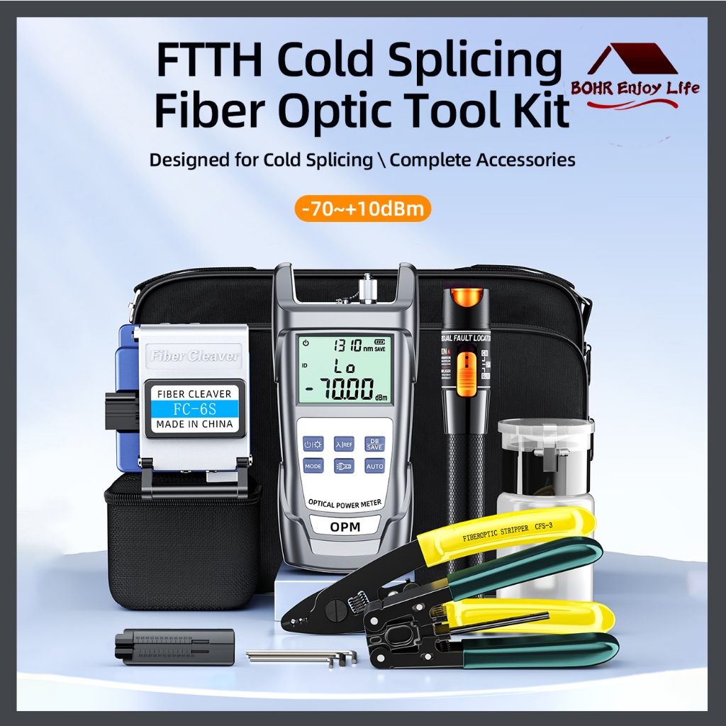 11PCS Newly upgraded Fiber Tools Kit Fiber Optic FTTH Tool Kit Optical ...