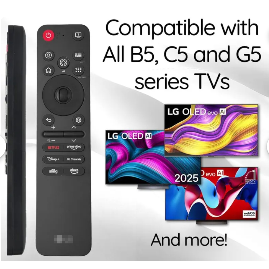 LG MR25GA New Magic Remote for 2025 TVs-with AI, Alexa,Voice,Laser,Apps ...