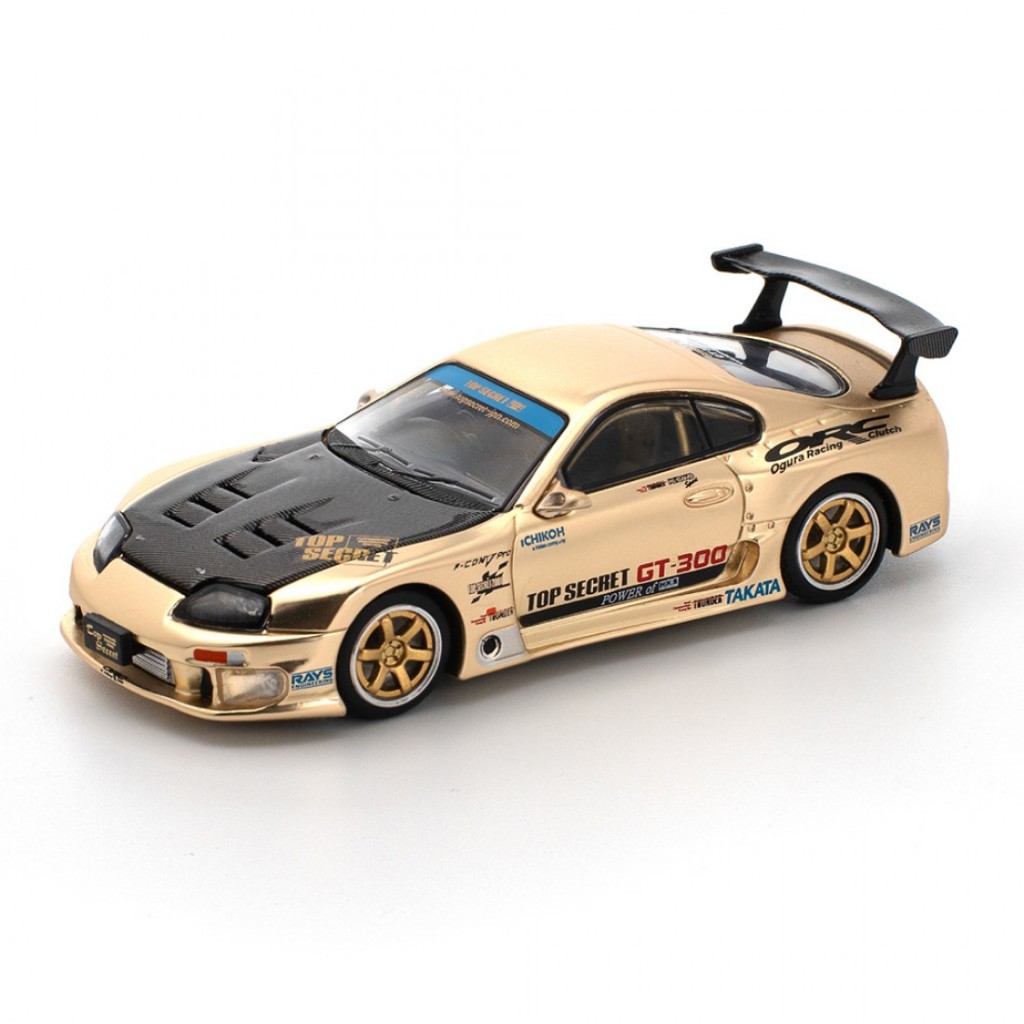 Poprace PR640277 1/64 TOP SECRET GT300 SUPRA CHROME GOLD Diecast Scale ...