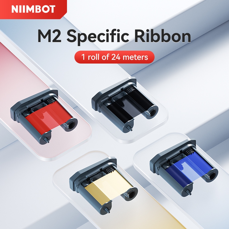 NIIMBOT M2/M3 ribbon resin based carbon ribbon black, red, gold carbon ...