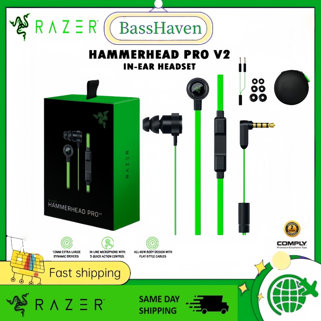 Razer Hammerhead V2 Pro Gaming Earbuds | Noise Isolation & Deep Bass ...