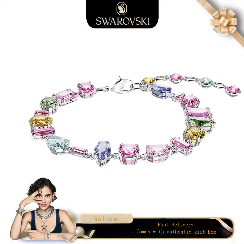Swarovski (New) Fashionable ladies Bracelet S925 Sterling Silver Multi ...