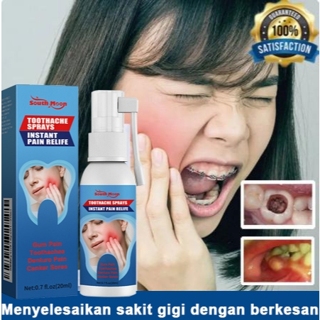 Toothache spray Instant Teeth Pain Relief Pain Canker Sores Tooth Oral ...