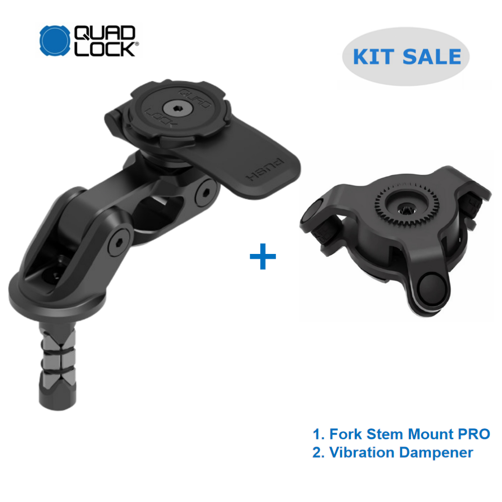 Quad Lock Motorcycle Phone Mount Smartphone Mount Fork Stem Mount PRO ...