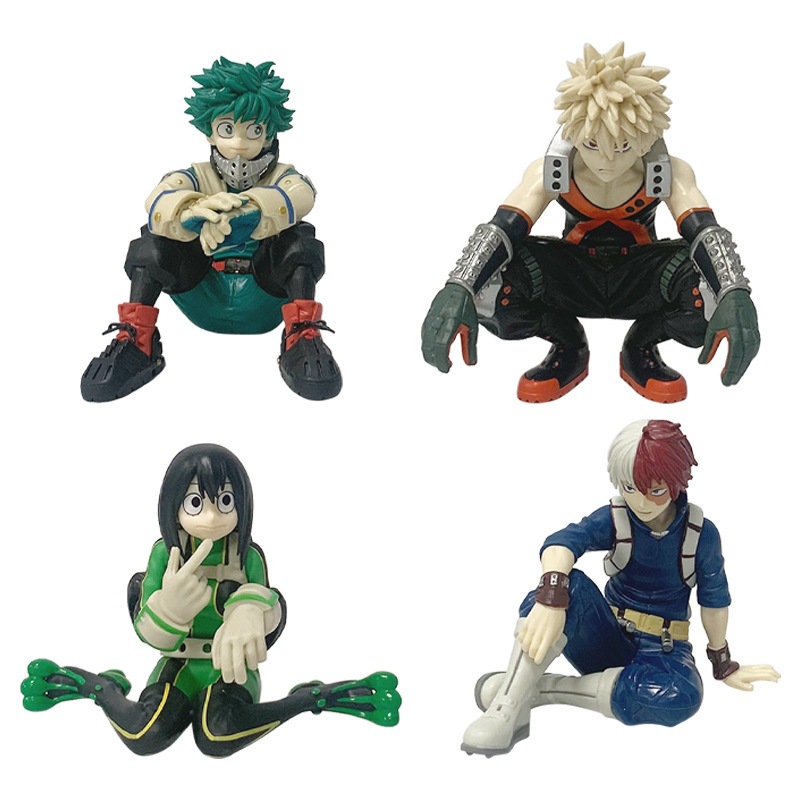 1Pcs Anime Figure My Hero Academia Sitting Position Midoriya Izuku Asui ...