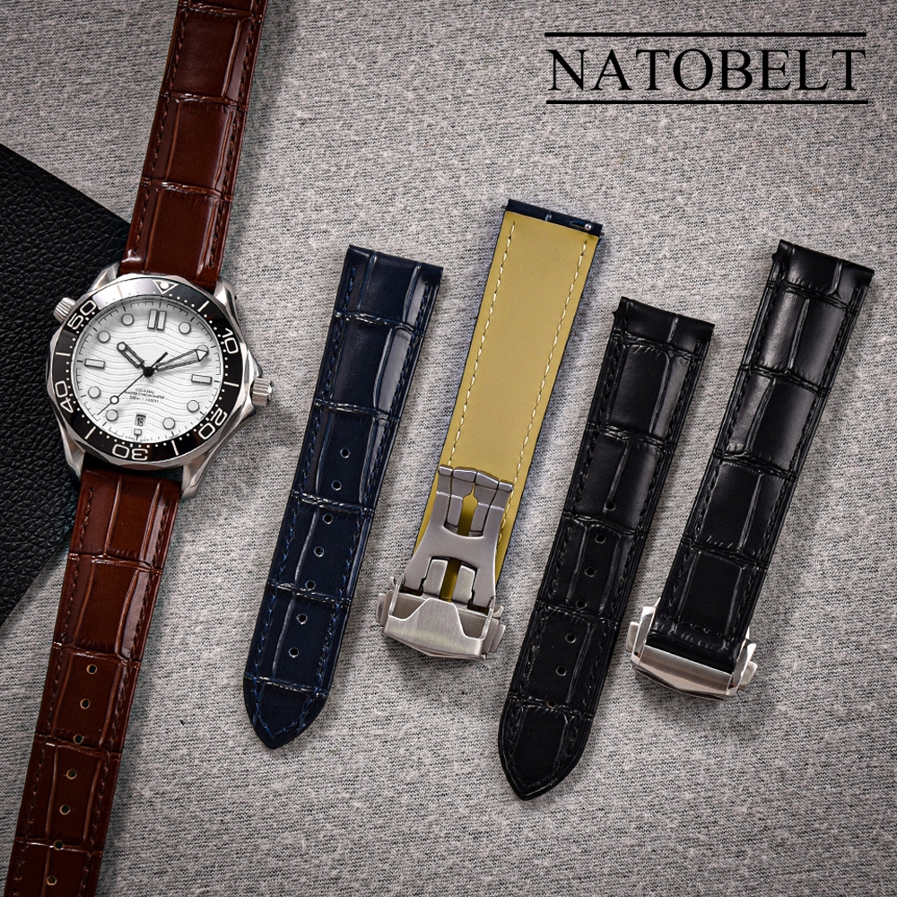 For Omega Seamster Watch Original Genuine Leather Watch Strap 19mm 20mm ...