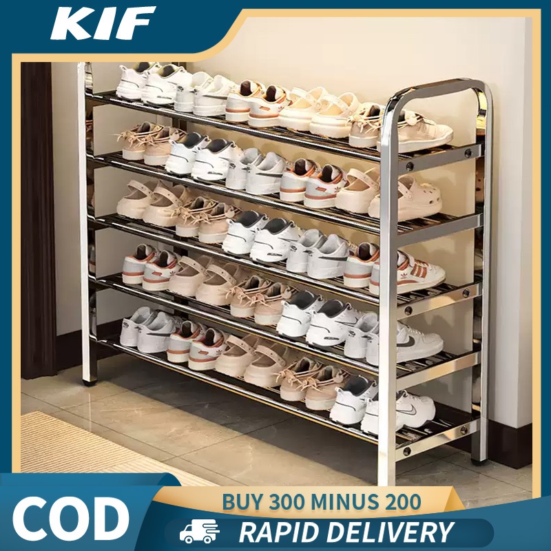 Multi-Layer Stainless Steel Shoe Rack Indoor Outdoor Cabinet Rack Besi ...
