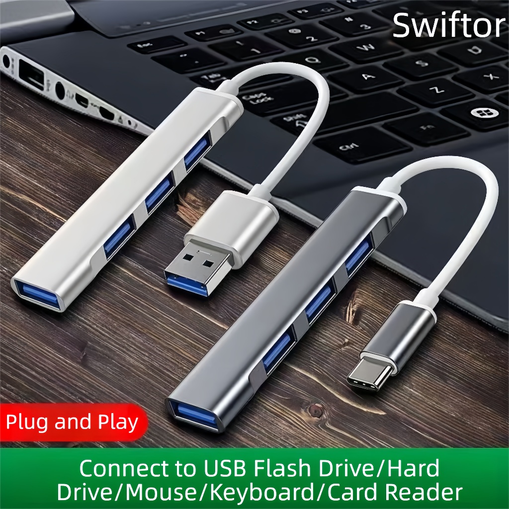 Swiftor USB 3.0 HUB Type C HUB OTG Multi Splitter Adapter 4/7 Port High ...