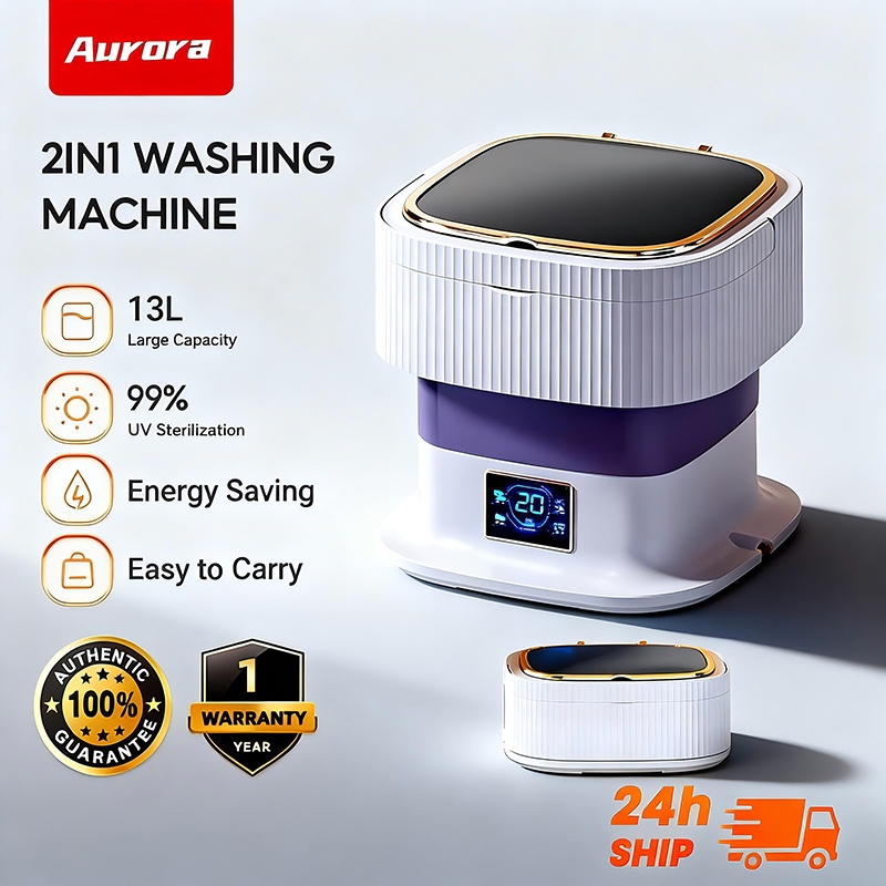 Mesin Basuh 13L Mini Washing Machine with Dryer Portable Washing ...