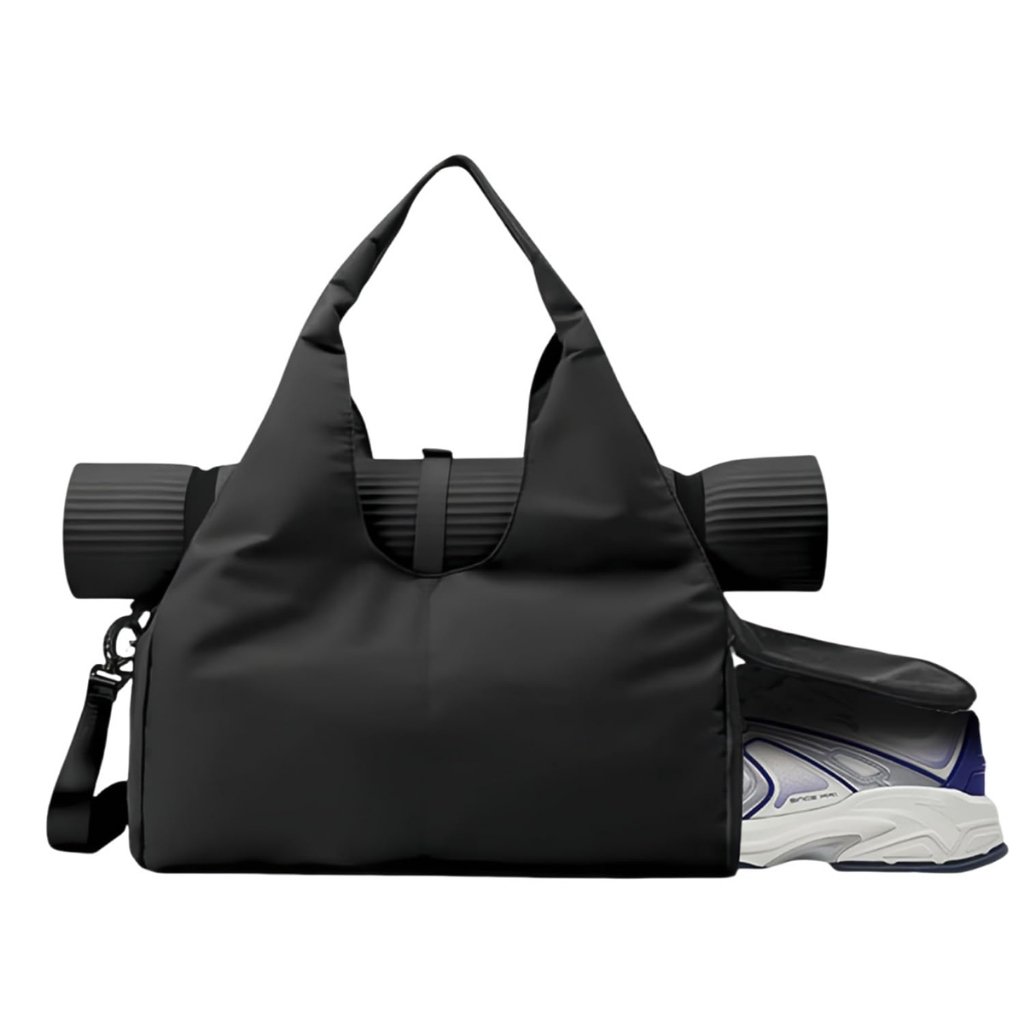 Yoga Gym Bag Large Space Women's Gym Shoulder Beg With Wet-Dry Pockets ...