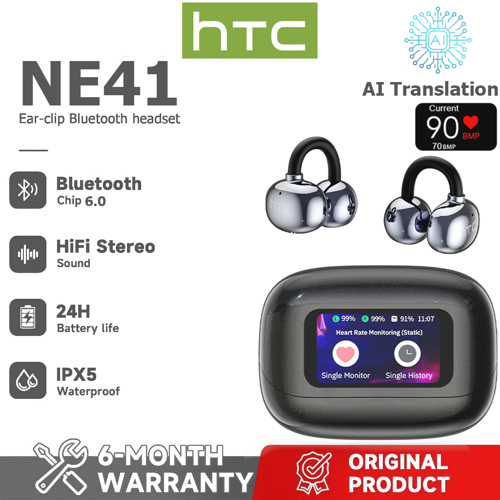 One Year Warranty HTC NE41 AI Translation Real-Time Translation Heart ...