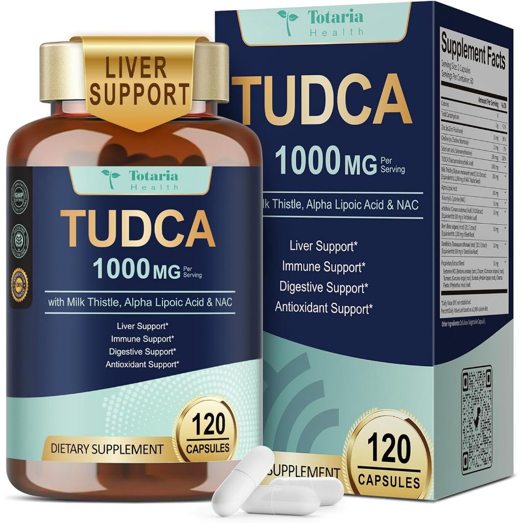 Totaria 15-in-1 TUDCA Liver Support Supplement 1000mg with Milk Thistle ...