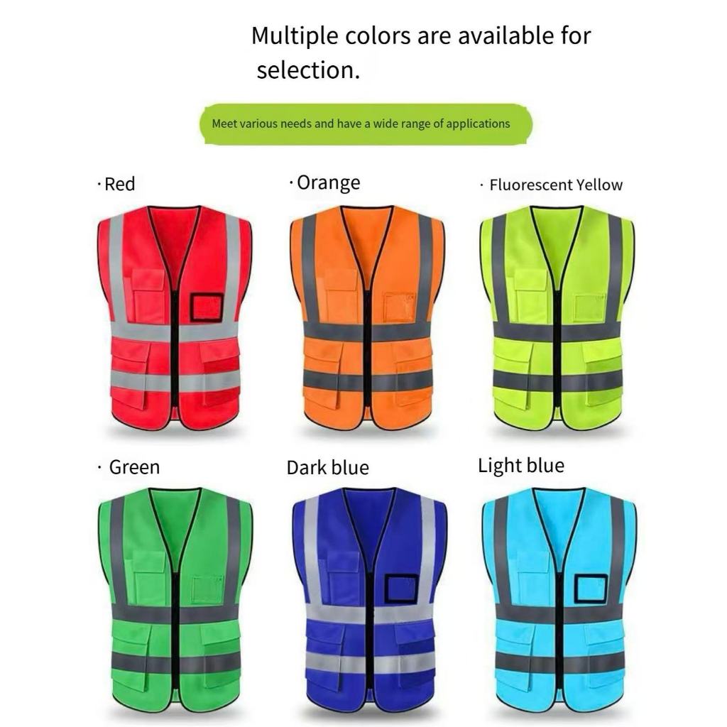 Multi-pocket reflective vest, reflective jacket, safety construction ...