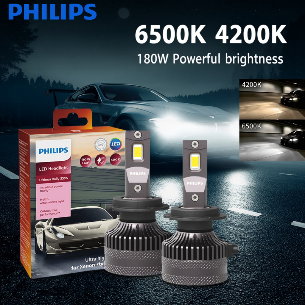 Philips LED 15000lm Ultinon Rally 3590 H4 H7 H11 HB3/4 H19 HIR2 Car ...