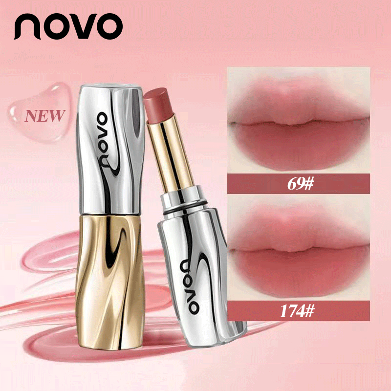 NOVO Non-sitck Velvet Matte Lipstick - Longlasting Lock Color High ...