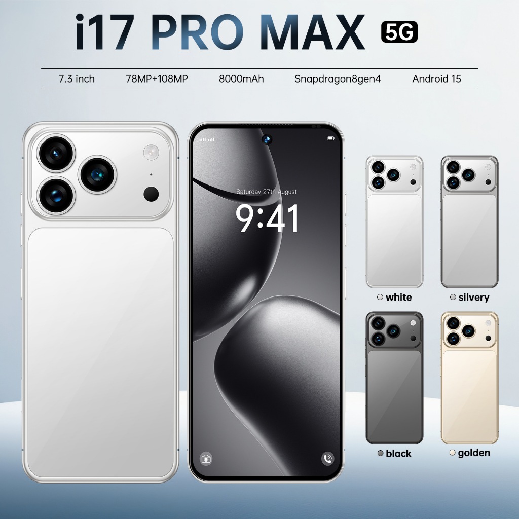 2025 New i17 Pro max Global version smartphone 16GB+1TB 7.3 inch HD ...
