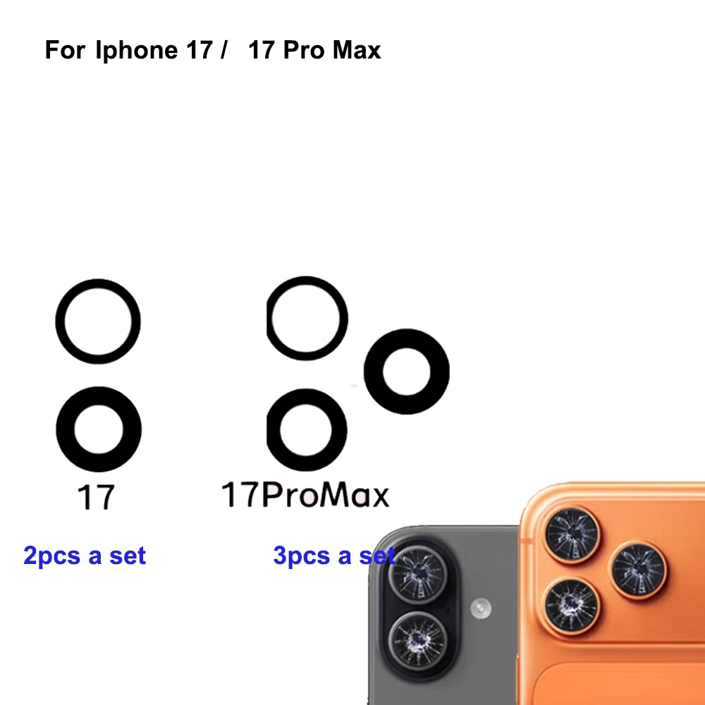 For iphone 17 Replacement Back Rear Camera Lens Glass For iphone 17 Pro ...