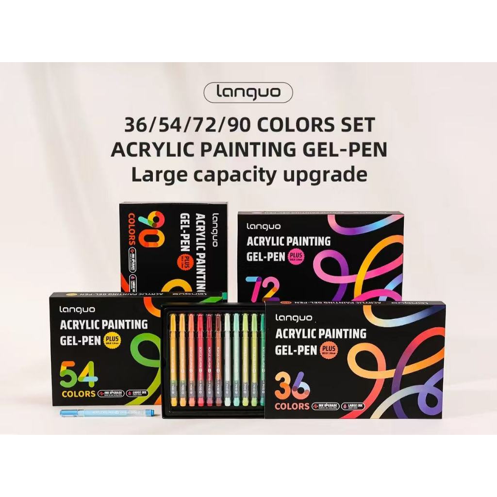 Languo 90color/set acrylic painting gel pen 1.0mm Plus Marker Set for ...