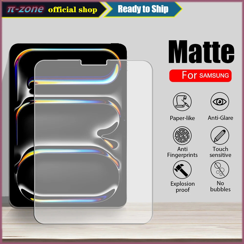 Matte Flim PaperLike Tempered Glass Screen Protector For Samsung Galaxy ...