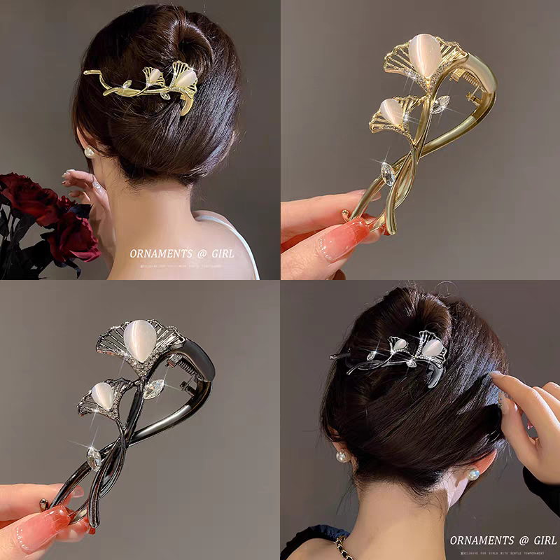 New Light Luxury Star Rhinestone Metal Twist Clip Classy Curved High ...