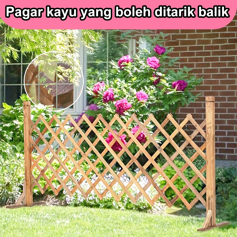 Anticorrosive wooden fence telescopic Retractable Wooden Fence Outdoor ...