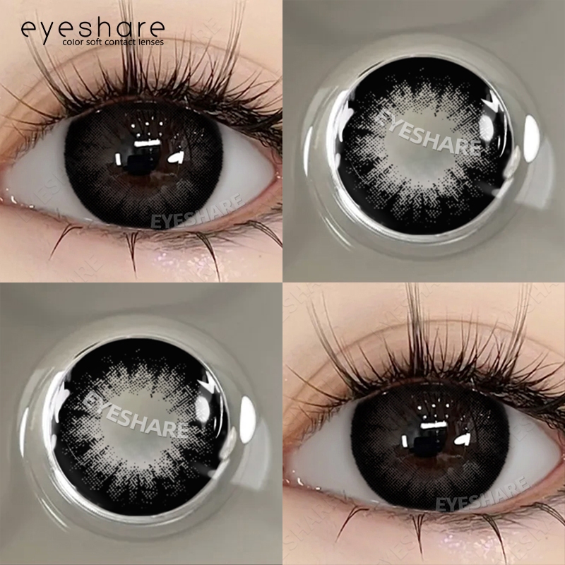 eyeshare Beautyeye 1 Pair Black Lens Color Contact Lenses Natural ...