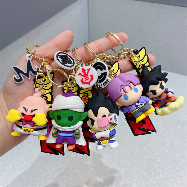 Dragon Ball Z Keychain Anime Son Goku Vegeta Piccolo Trunks Majin Buu ...