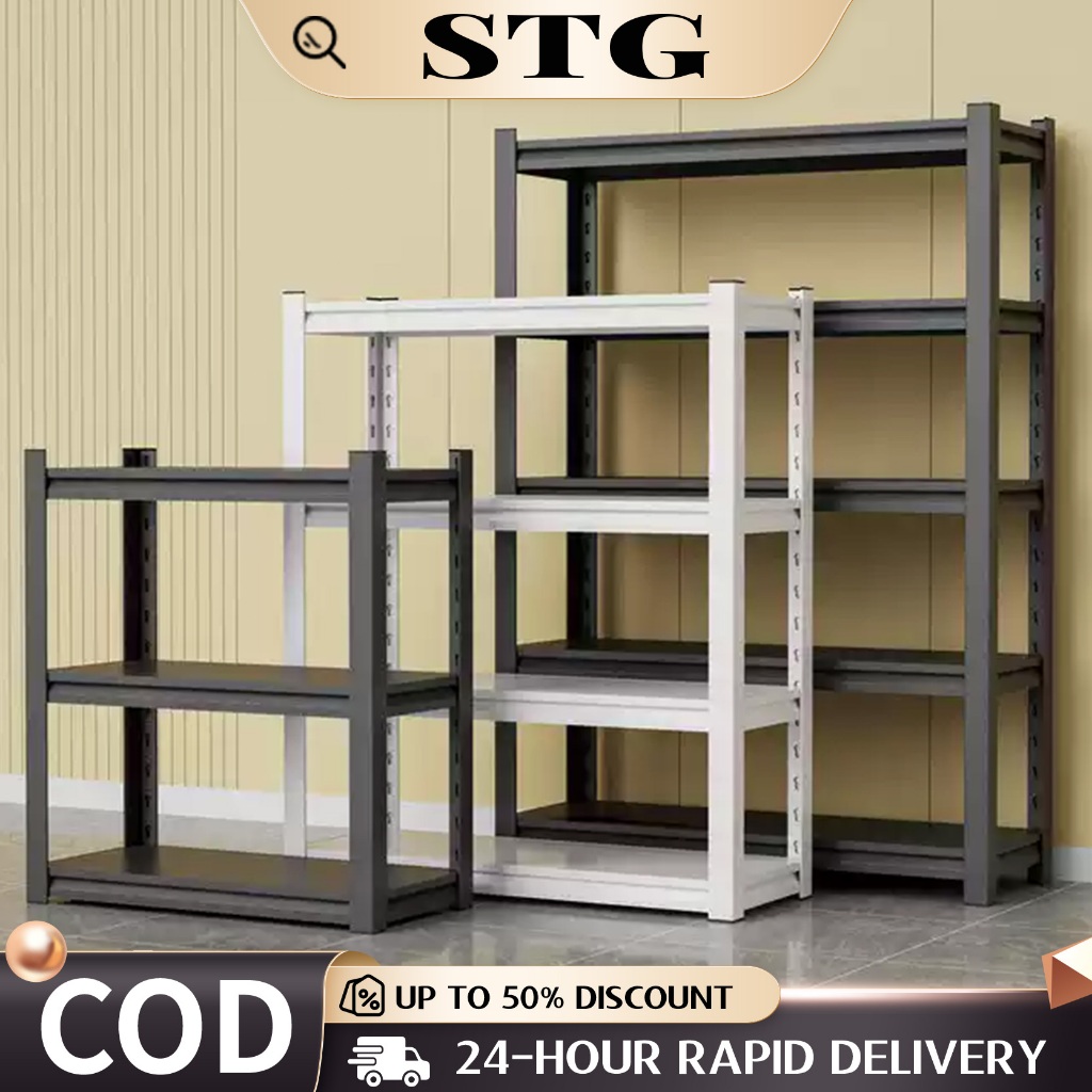 ⚡STG⚡ Adjustable 3/4/5Layers Metal Rack Steel Shelf Rack Home Kitchen ...