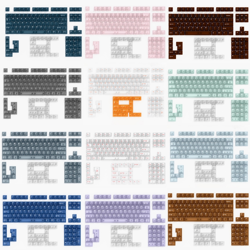 Yongqiu Multicolor Fog Transparent Keycaps with Numberpad Cherry ...