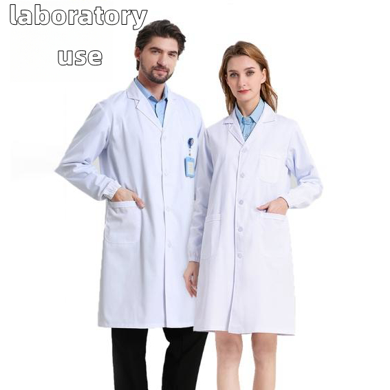 Lab Coat white Laboratory Gown For Students Unisex Long Sleeve White ...