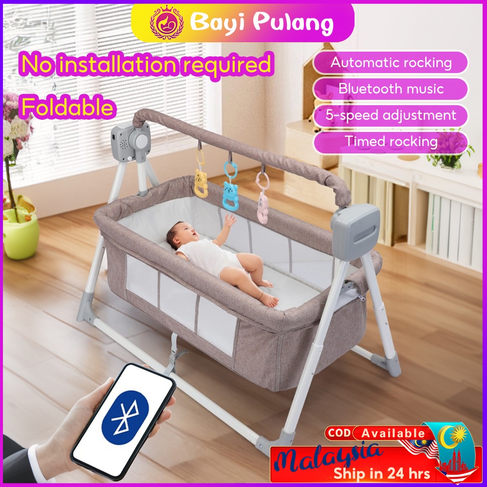 Enlarged Electric Cradle Bed for baby Automatically Coax Sleep ...
