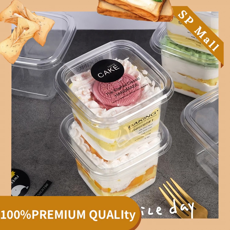 SP MaII-400ml 50pcs Plastic Packaging Square / Rectangle with Lid ...