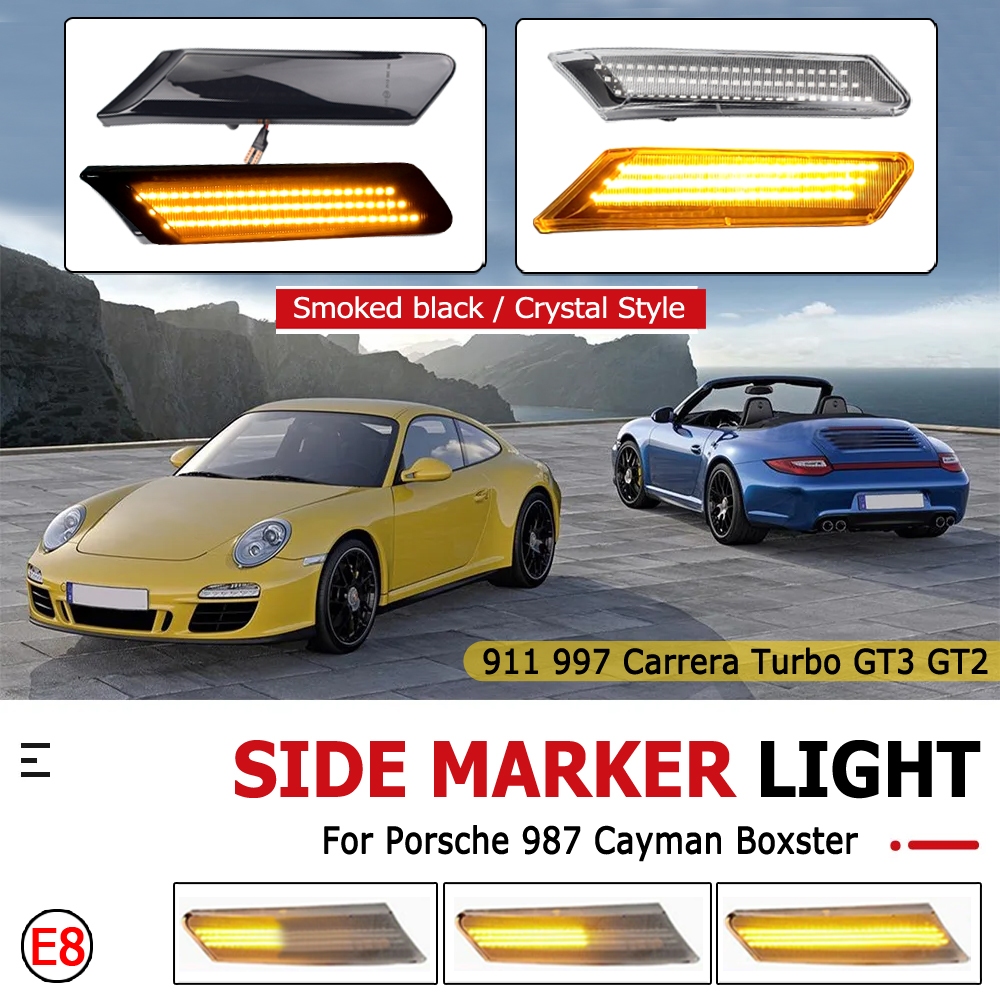 For Porsche 911 997 987 Cayman Boxster LED Amber Side Marker Light ...