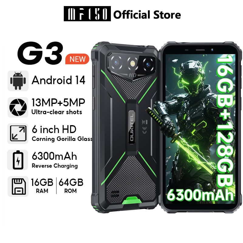 [LOCAL SHOPPING] OUKITEL G3 16GB+64GB 6300mAh Battery Handphone Reverse ...